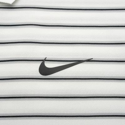 Nike Dri-FIT Victory Stripe Golf Polo Shirt White/Black